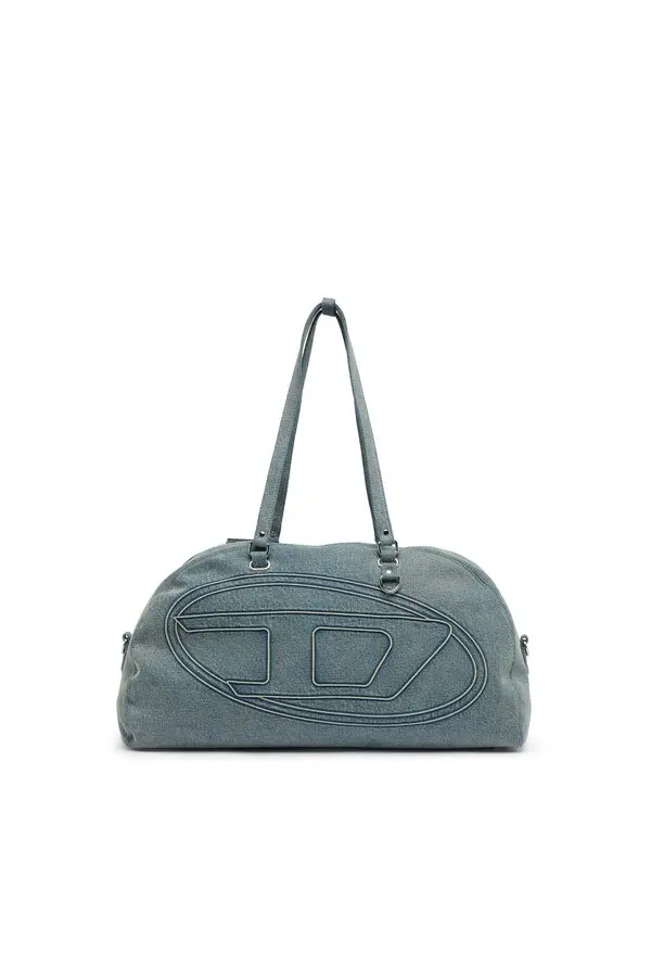 DIESEL® 1dr Dome Duffle Bag In Denim With Oval D Logo