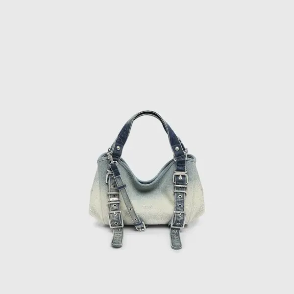 DIESEL® D-one Small Top-handle Bag In Crystal Solarised Denim - Blue