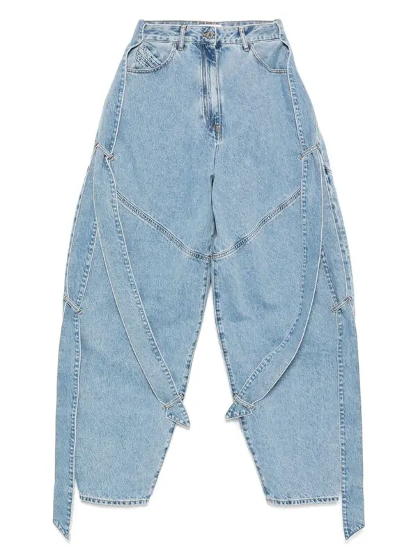 Attico Wide-leg Denim Jeans - Multicolor