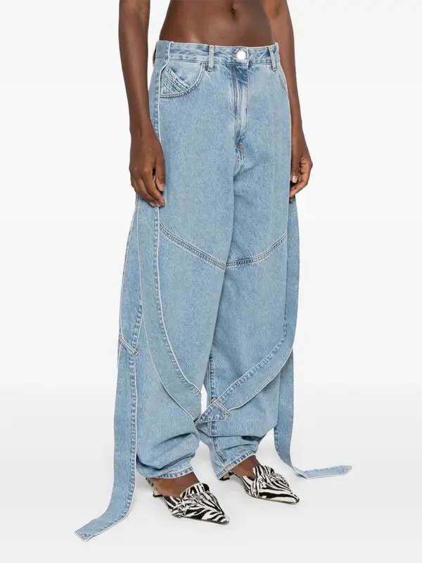 Attico Wide-leg Denim Jeans - Multicolor