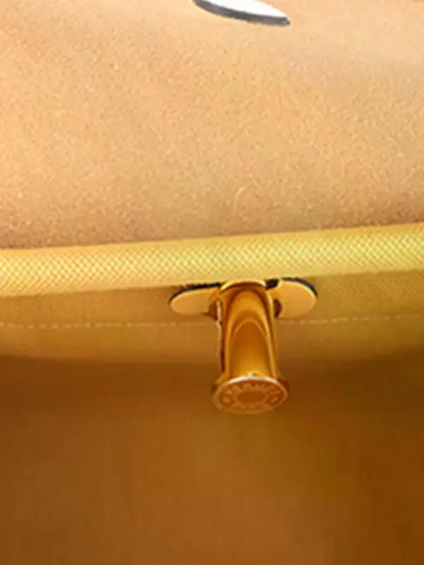 Hermès Herbag Zip 20 Crossbody Bag In Toile And Vache Hunter - Yellow