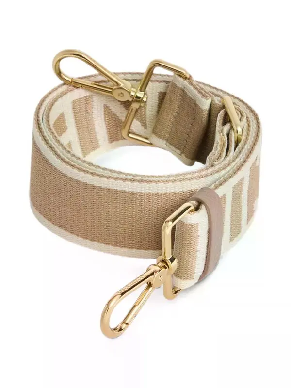 COCCINELLE Nastro Signature Jacquard Logo-motif Shoulder Strap