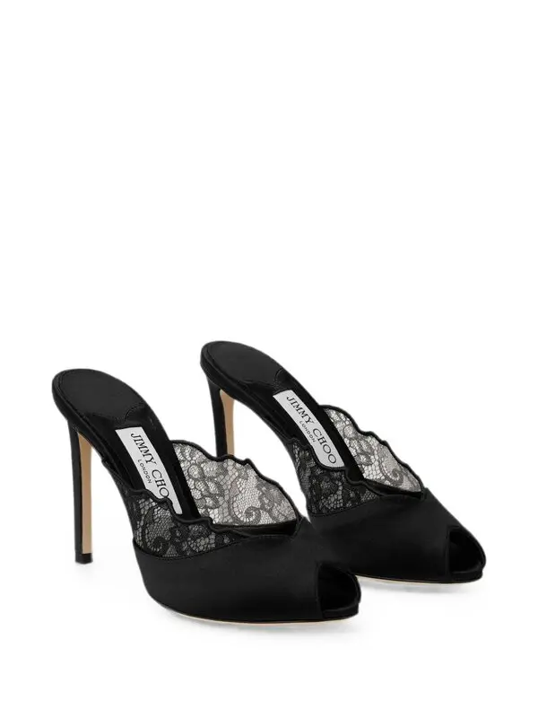 JIMMY CHOO Brigitte Lace Mules - Multicolor