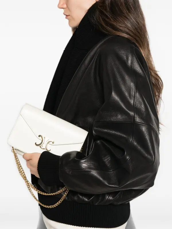 Celine Margo Leather Wallet On Chain