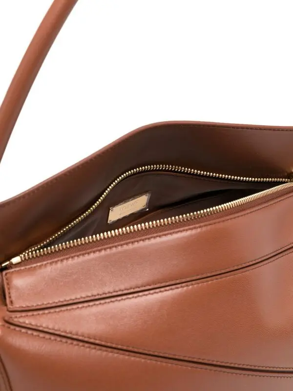 Loewe Puzzle Featherlight Medium Leather Handbag - Multicolor