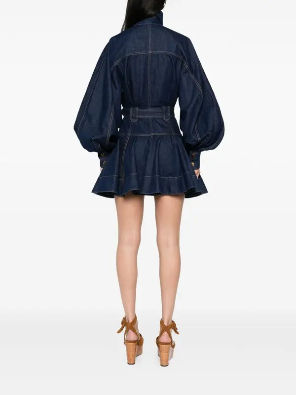 Zimmermann Luna Denim Utility Mini Dress