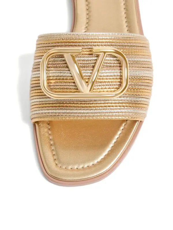 Valentino Garavani Vlogo Signature Flat Sandals - Multicolor