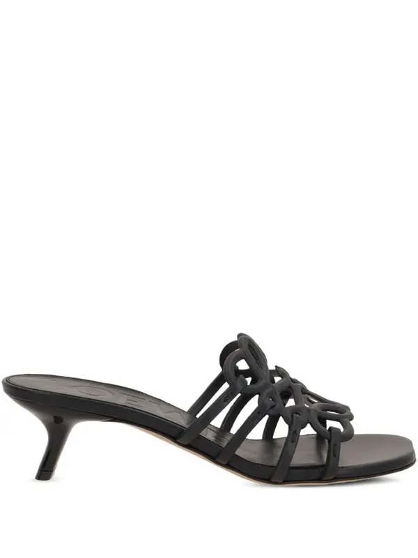 Loewe Petal Anagram Leather Sandals - Multicolor