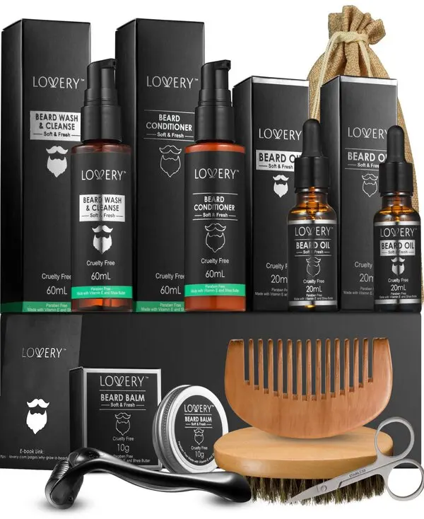 LOVERY Beard Grooming And Growth Kit