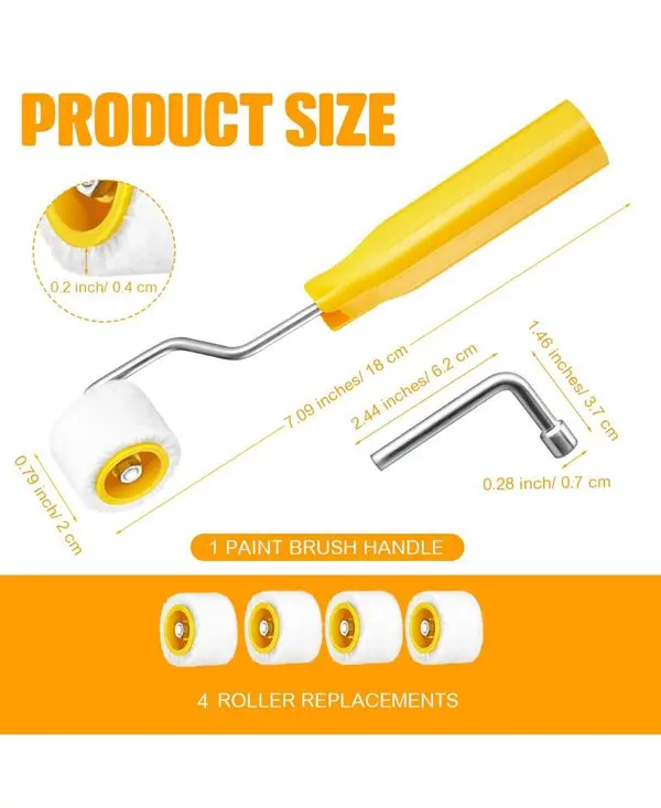 XDOVET Minit Roller Touch Up Trim Edge Corner Brush Tool Window Frame