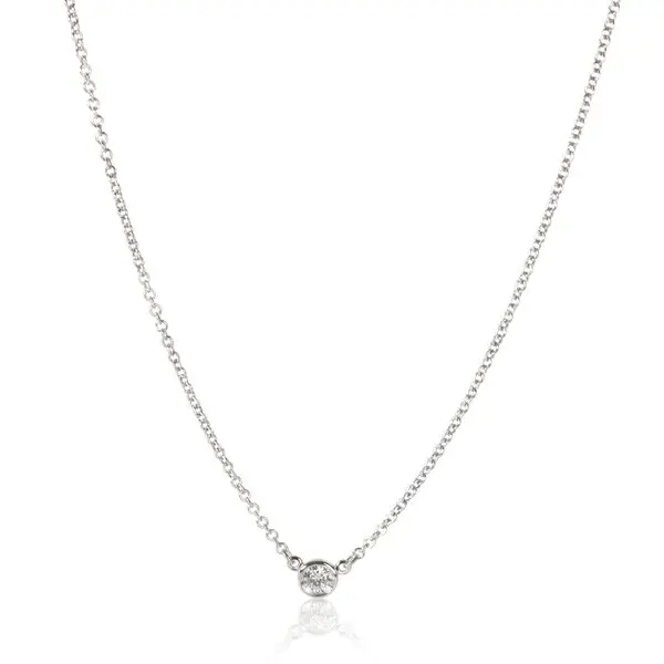 Tiffany & Co. Elsa Peretti Diamond The Yard Pendant Necklace - Platinum