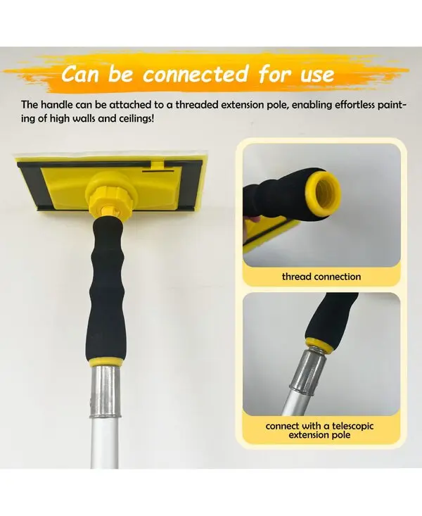 XDOVET Paint Edger Tool Kit 9 Inch Pad Set Trim Touch-up Corner Wall Ceiling 360degree Rotation Handle Trimmer Refill Pads