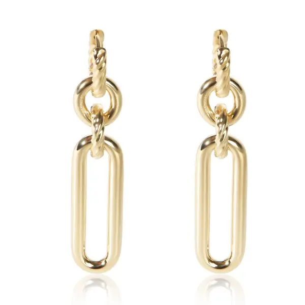 David Yurman Yellow Gold Lexington Earrings