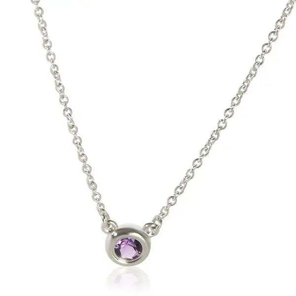 Tiffany & Co. Sterling Silver Amethyst Elsa Peretti Color The Yard Pendant - Sterling_silver