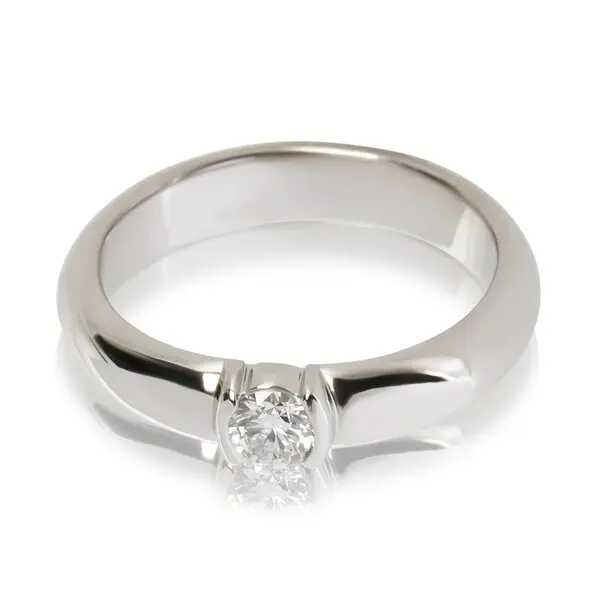 Tiffany & Co. 0.21 Ct Round Brilliant Diamond Solitaire Engagement Ring