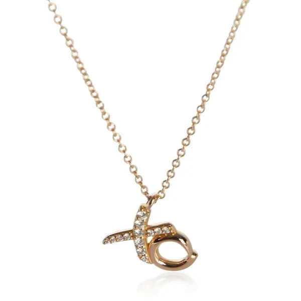 Tiffany & Co. Rose Gold Diamond Paloma Picasso Xo Pendant Necklace - Rose_gold