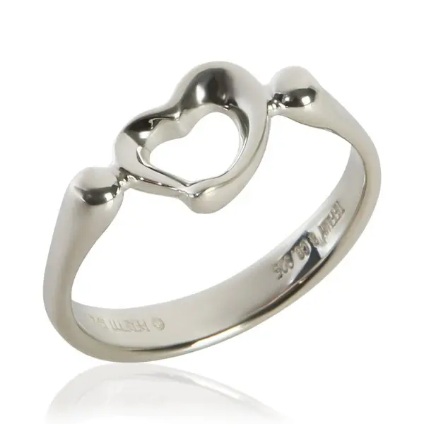 Tiffany & Co. Sterling Silver Elsa Peretti Open Heart Ring