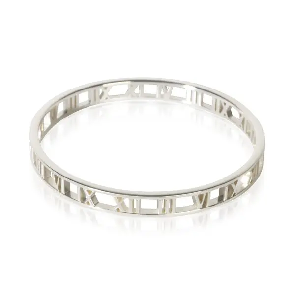 Tiffany & Co. Sterling Silver Atlas Open Bangle Bracelet