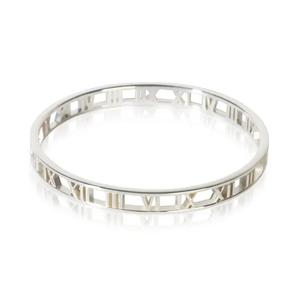 Tiffany & Co. Sterling Silver Atlas Open Bangle Bracelet