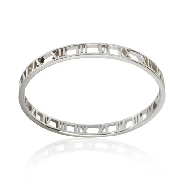 Tiffany & Co. Sterling Silver Atlas Open Bangle Bracelet