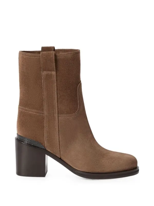 Brunello Cucinelli Leather Ankle Boots - Multicolor