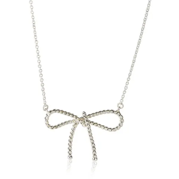 Tiffany & Co. Sterling Silver Rope Bow Pendant