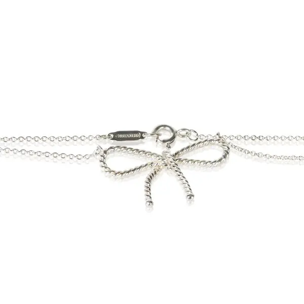 Tiffany & Co. Sterling Silver Rope Bow Pendant