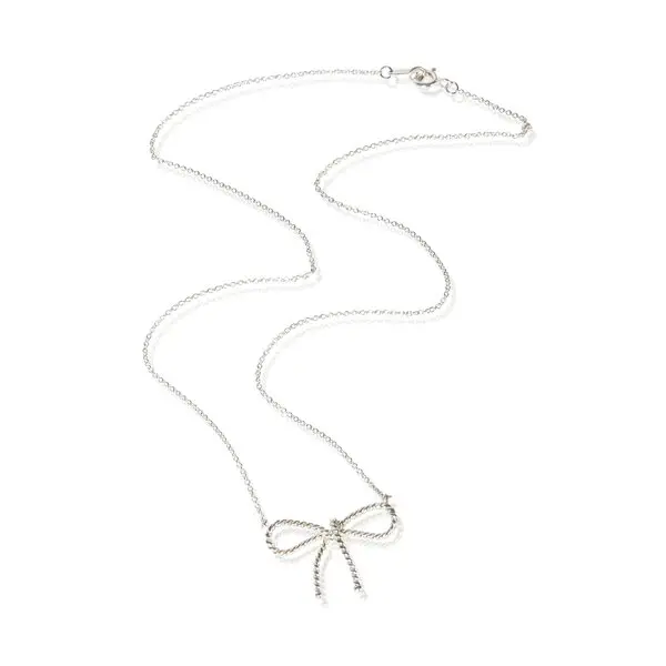 Tiffany & Co. Sterling Silver Rope Bow Pendant