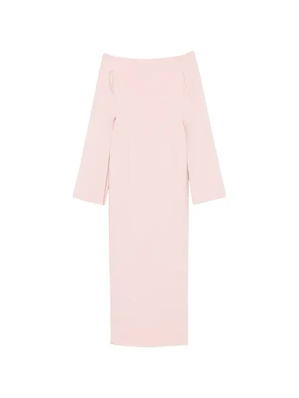 Solace London Marcella Maxi Dress With Cape Sleeves - Multicolor