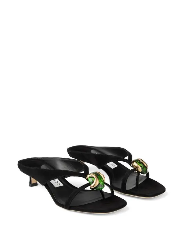 JIMMY CHOO Emeri Suede Leather Sandals