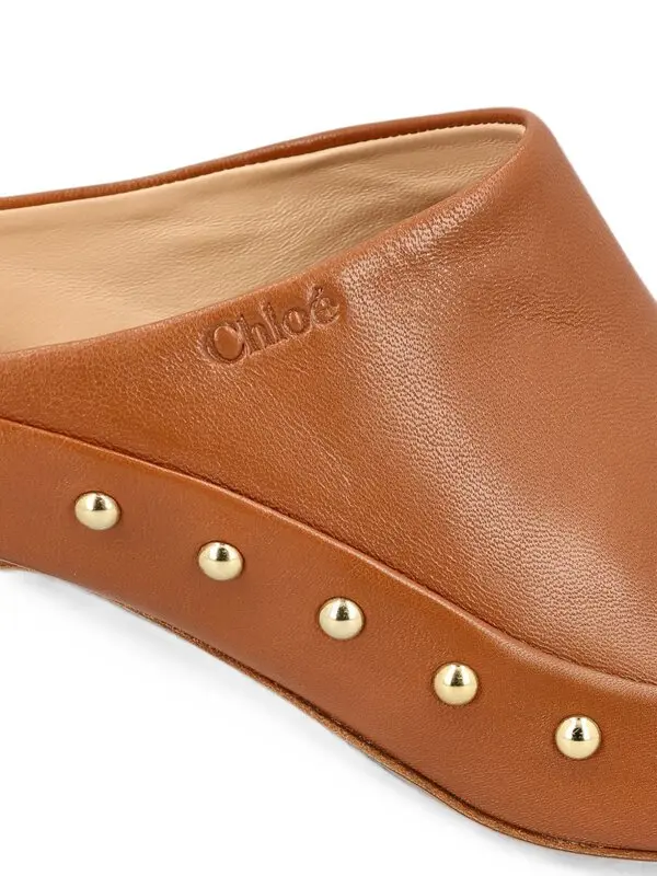 Chloé Junie Leather Mules