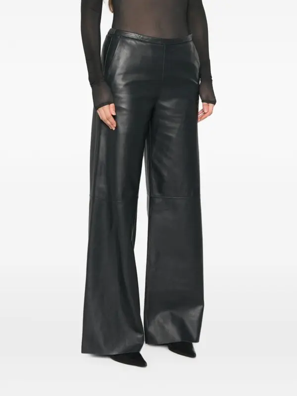 FORTE_FORTE Leather High-waisted Trousers