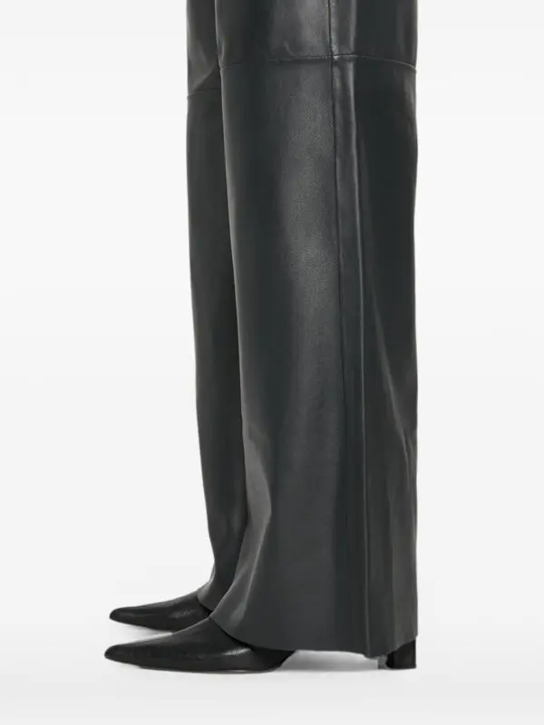 FORTE_FORTE Leather High-waisted Trousers