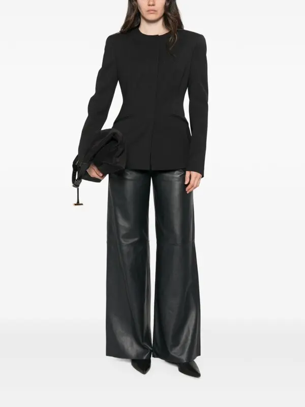 FORTE_FORTE Leather High-waisted Trousers
