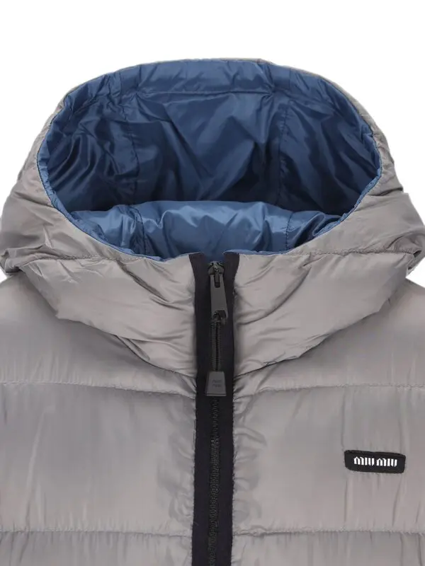 Miu Miu Hooded Padded Coat - Multicolor