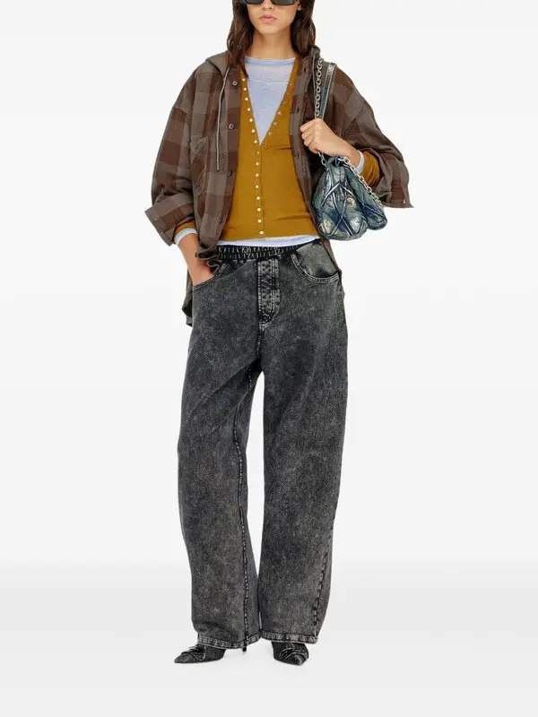 DIESEL® Wide Leg Denim Jeans