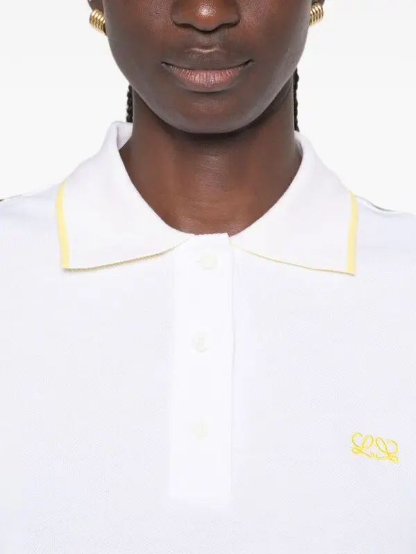 Loewe Anagram Embroidered Piqué Polo Shirt
