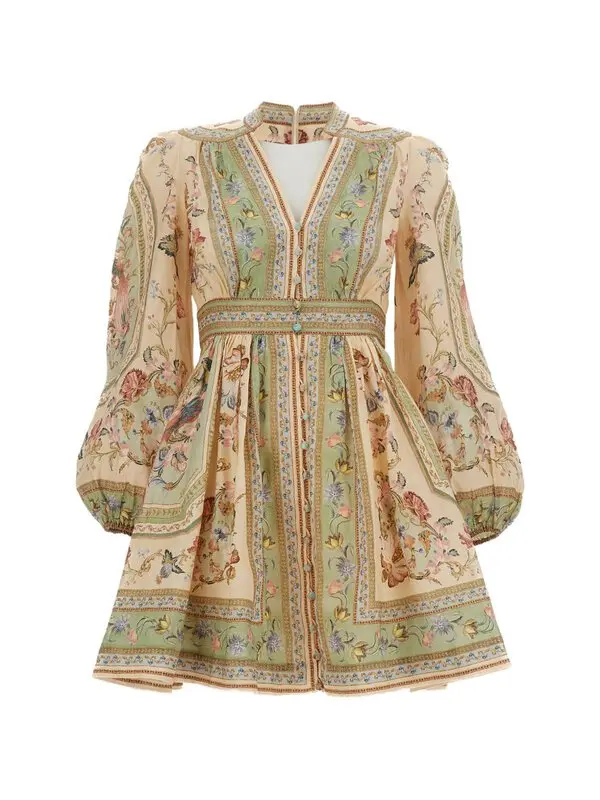 Zimmermann Roselight Linen Mini Dress