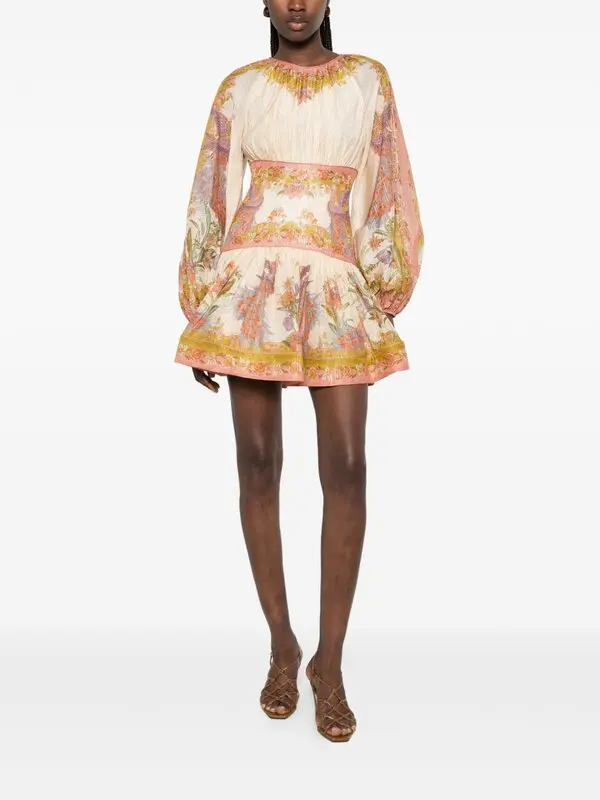 Zimmermann Indra Printed Mini Dress - Multicolor