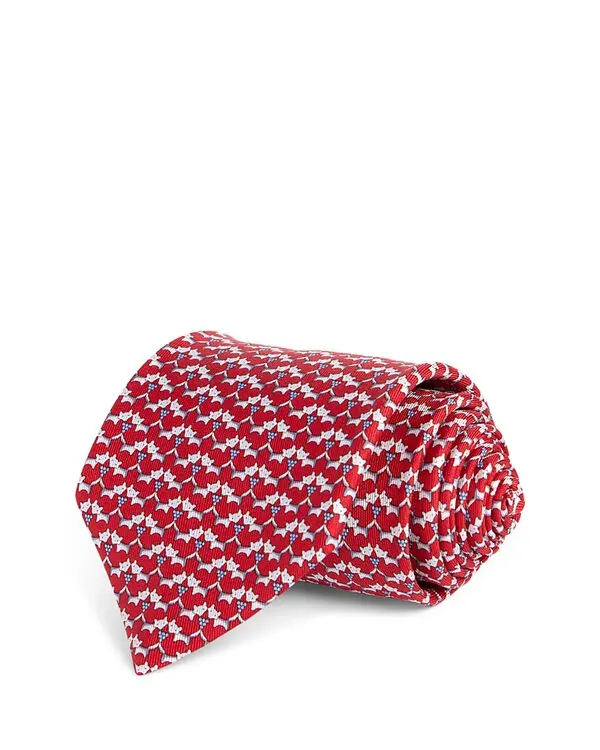 FERRAGAMO Silk Neck Tie - F. Rosso