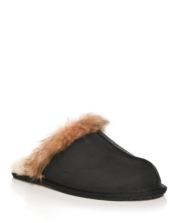UGG Scuffette Nubuck & Shearling Slippers
