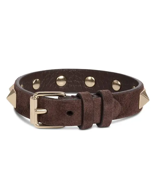 Valentino Garavani Rockstud Leather Bracelet - Brown