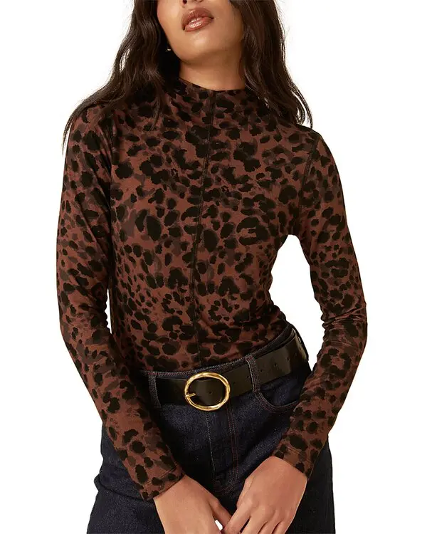 NOBODY'S CHILD Exposed Seam High Neck Top