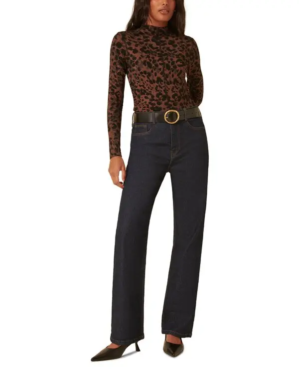 NOBODY'S CHILD Exposed Seam High Neck Top