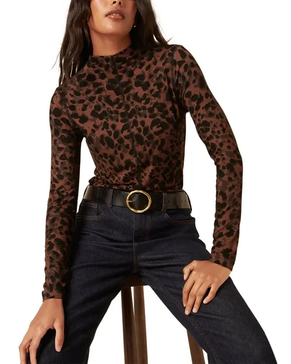 NOBODY'S CHILD Exposed Seam High Neck Top