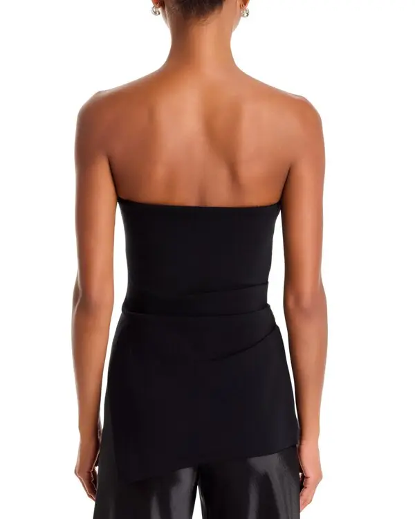 LUCY PARIS Strapless Asymmetric Top - Black