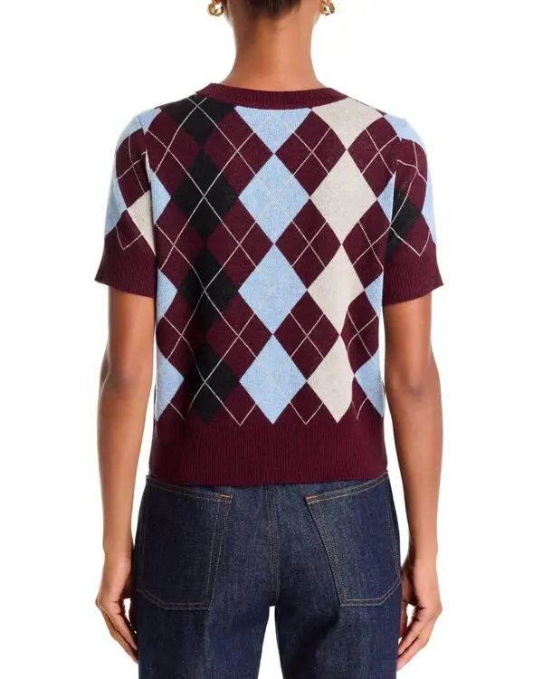 LUCY PARIS Bria Argyle Sweater Top
