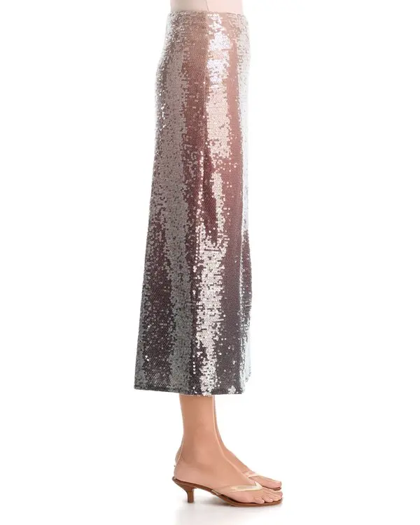 Line & Dot Mirage Sequin Midi Skirt
