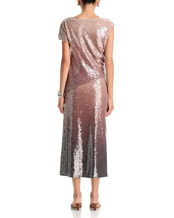 Line & Dot Mirage Sequin Midi Skirt
