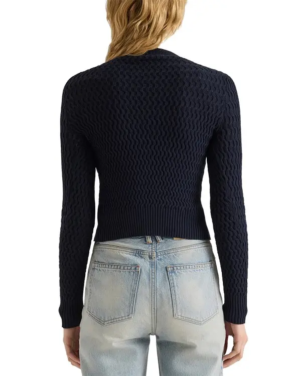 Proenza Schouler White Label Marci Crewneck Cardigan - Navy